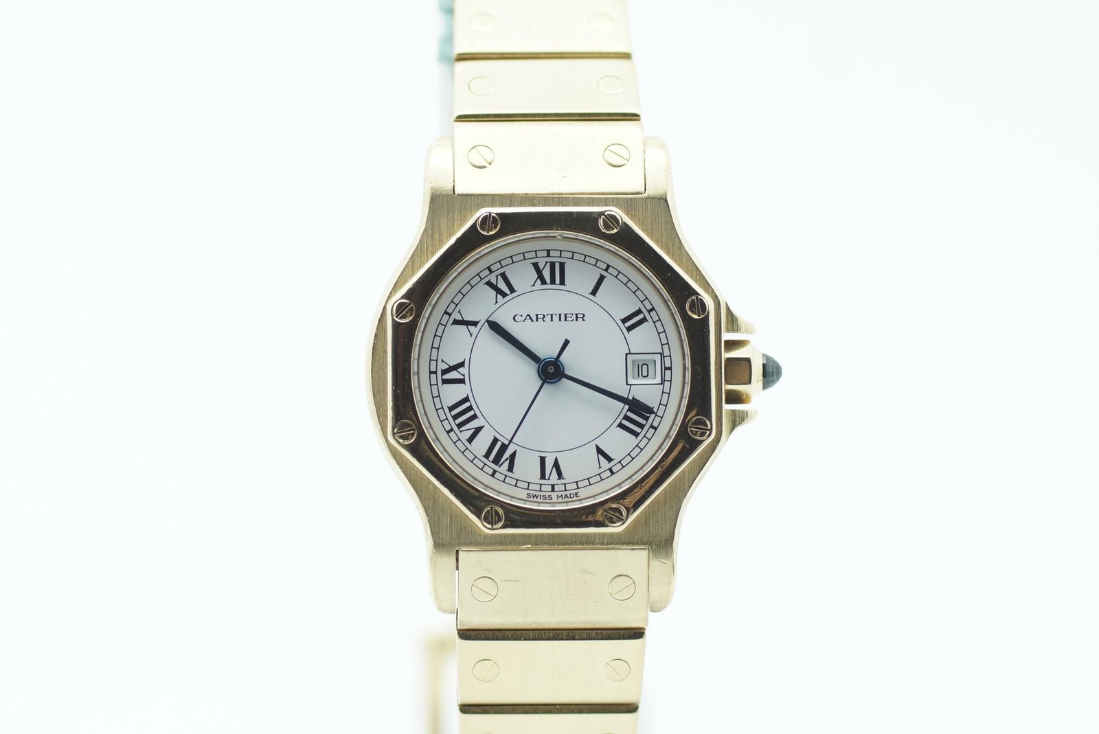 Cartier Octagon 2969 Papiere 1990 Automatik Gelbgold - Timedriven